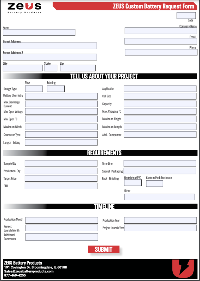 Zeus Battery Products - Download Center